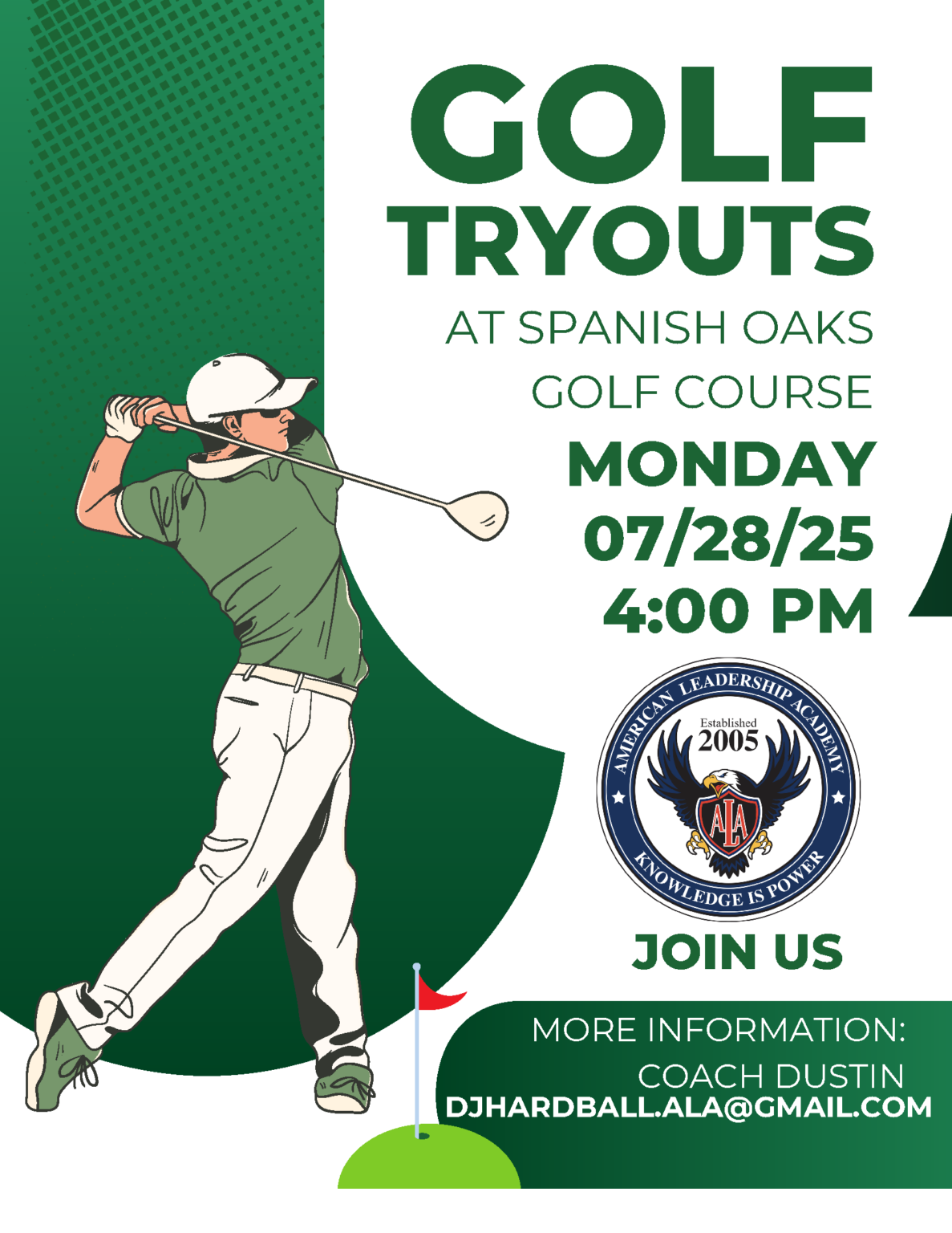Golf Tryouts - American Leadership Academy